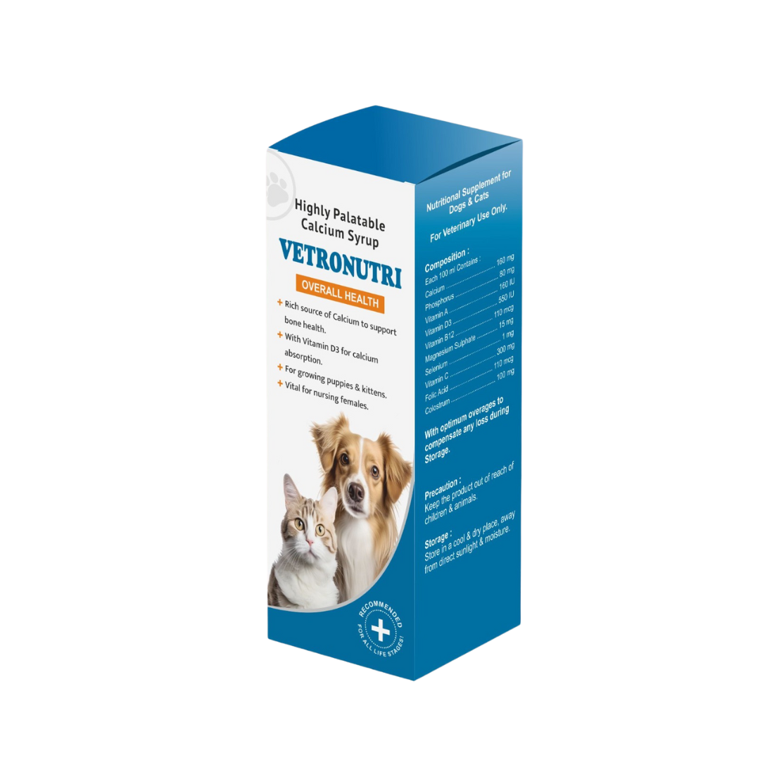 Vetronutri Calcium Syrup with Colostrum 200ml - VEDMED AGRI PTE LTD